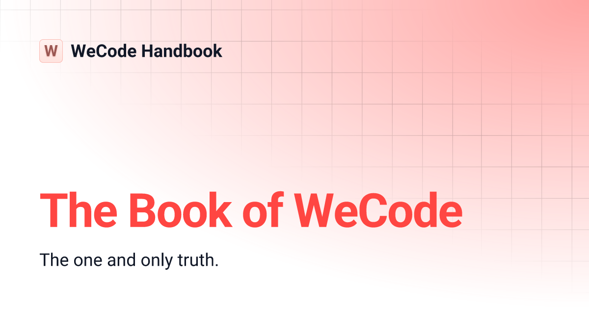 The Book of WeCode | WeCode Handbook