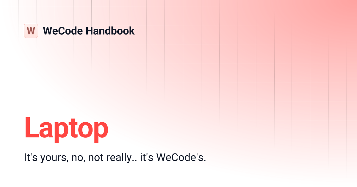 Laptop | WeCode Handbook